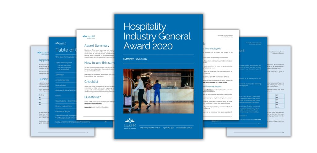 General Hospitality Industry Award 2025
